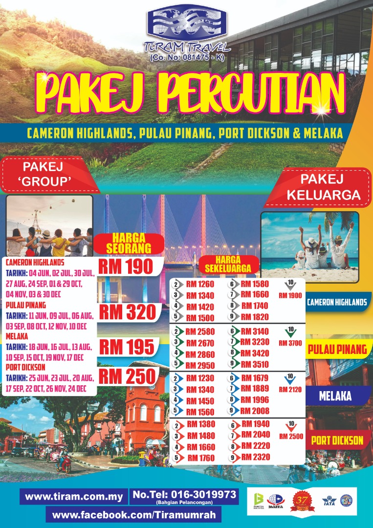 pakej-percutian | TIRAM TRAVEL SDN BHD CAWANGAN GEMENCHEH